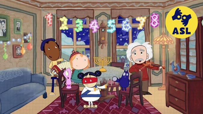 Peg + Cat - The Flat Woman Problem/The Hanukkah Problem (ASL) Video ...