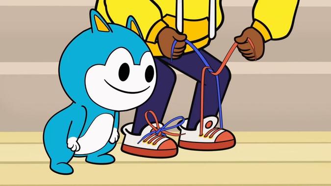 Lyla in the Loop - Stu Tries Tying His Shoes Video | PBS KIDS