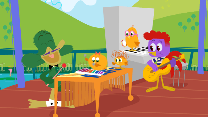 Acoustic Rooster - Rooster's Marimba Song Video | PBS KIDS