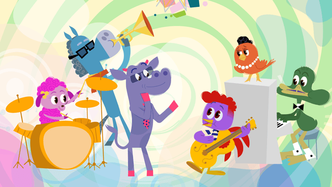 Acoustic Rooster - Rooster's Jazz Celebration Song Video | PBS KIDS