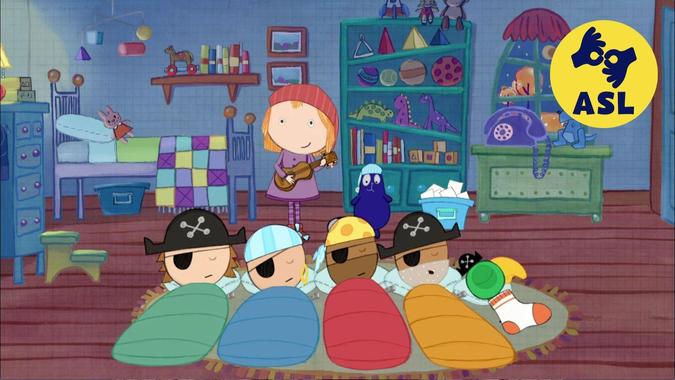 Peg + Cat - The Pirate Problem/The Sleepover Problem (ASL) Video | PBS KIDS